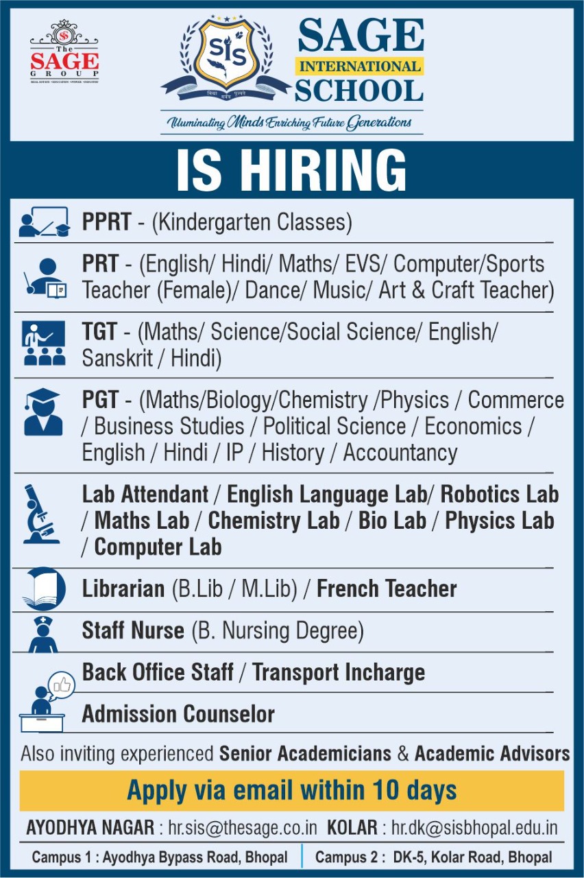 Career Top CBSE School In Bhopal Best International School